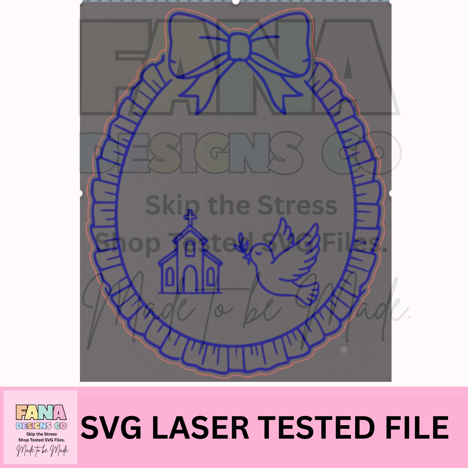 Baptism SVG Bundle | Baby Announcement, Church & Dove Laser Cut File - Etsy