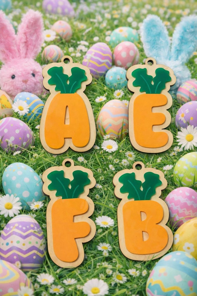 Carrot Letter SVG Bundle, Easter Alphabet Laser File, A-Z Carrot ...