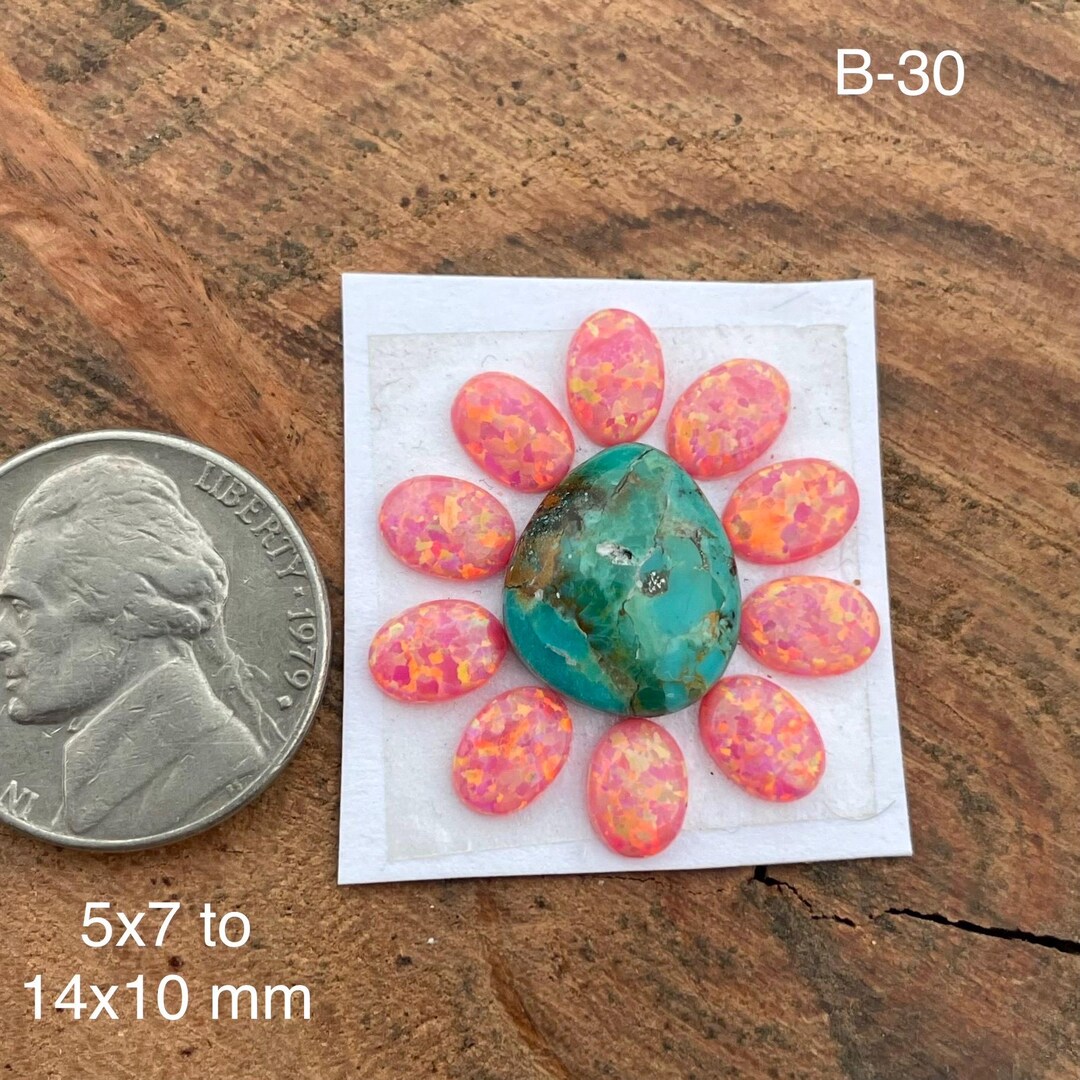 Ballonopal Bello Opal & Turquoise Blossom Cabochon ( B30 ) Layout Set ...