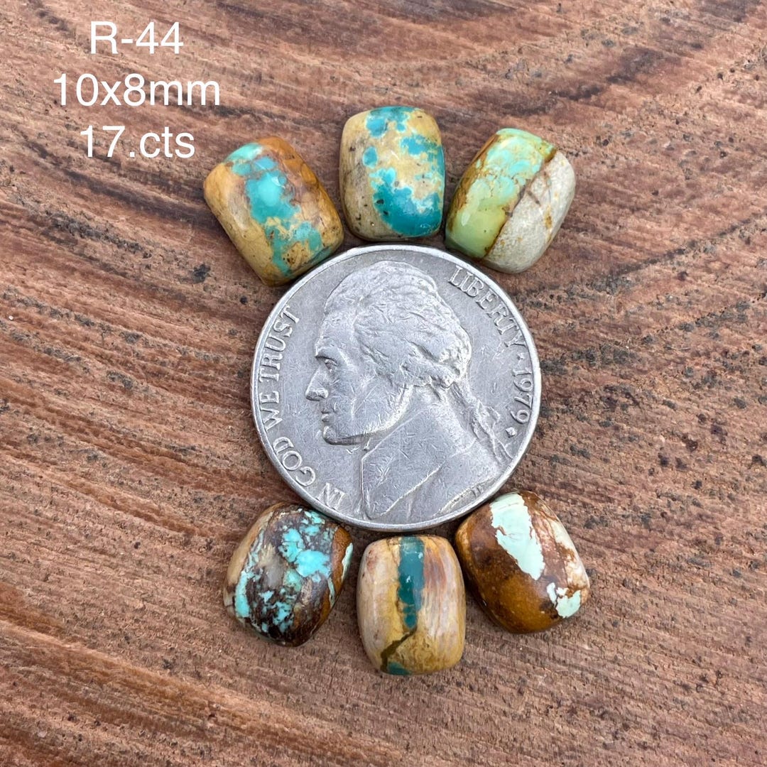 Royston Ribbon Turquoise Cluster Cabochon ( R44 ) Loose Gemstone ...