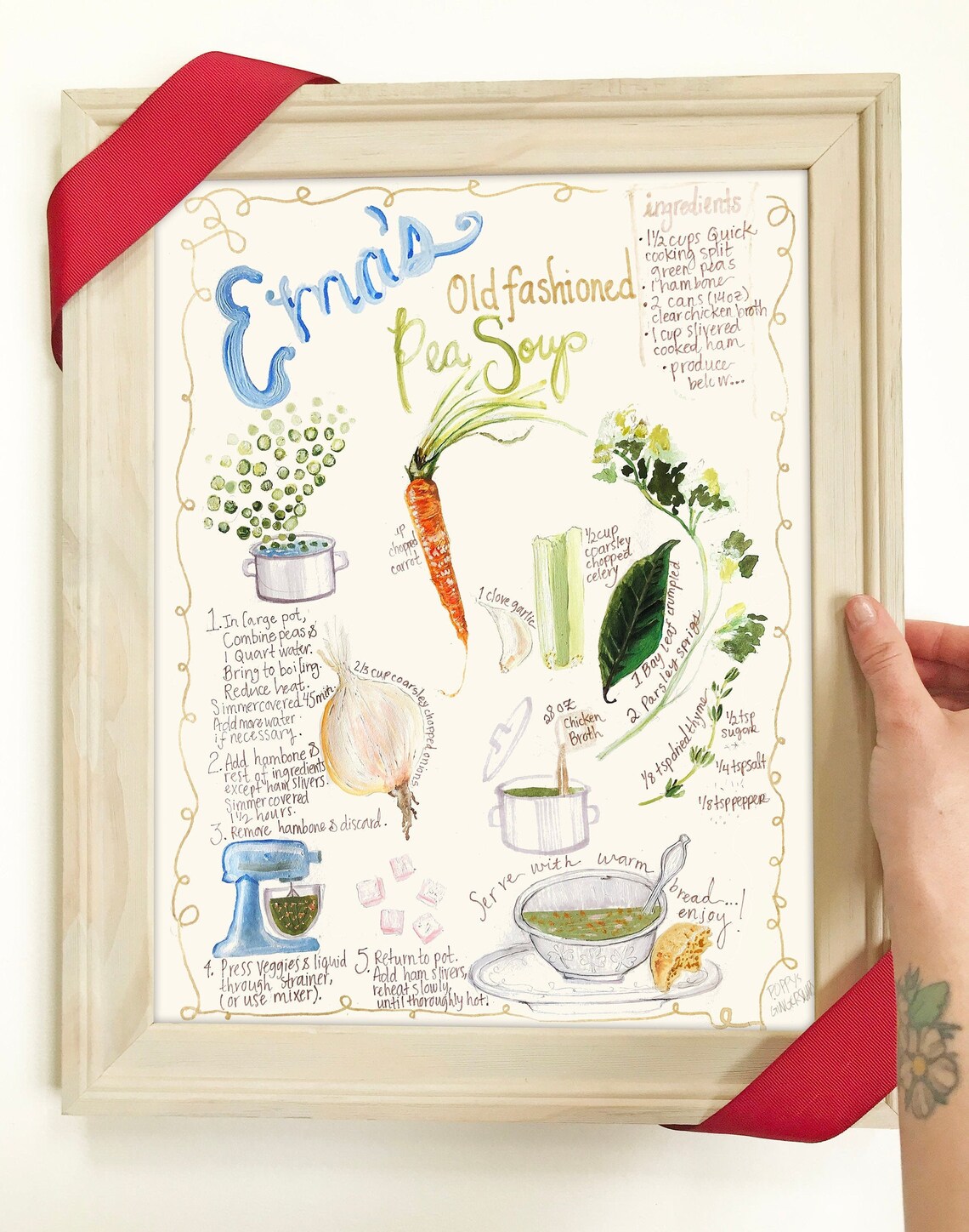 Kitchen Print Food Art Recipe Poster Cook Book Art | Etsy