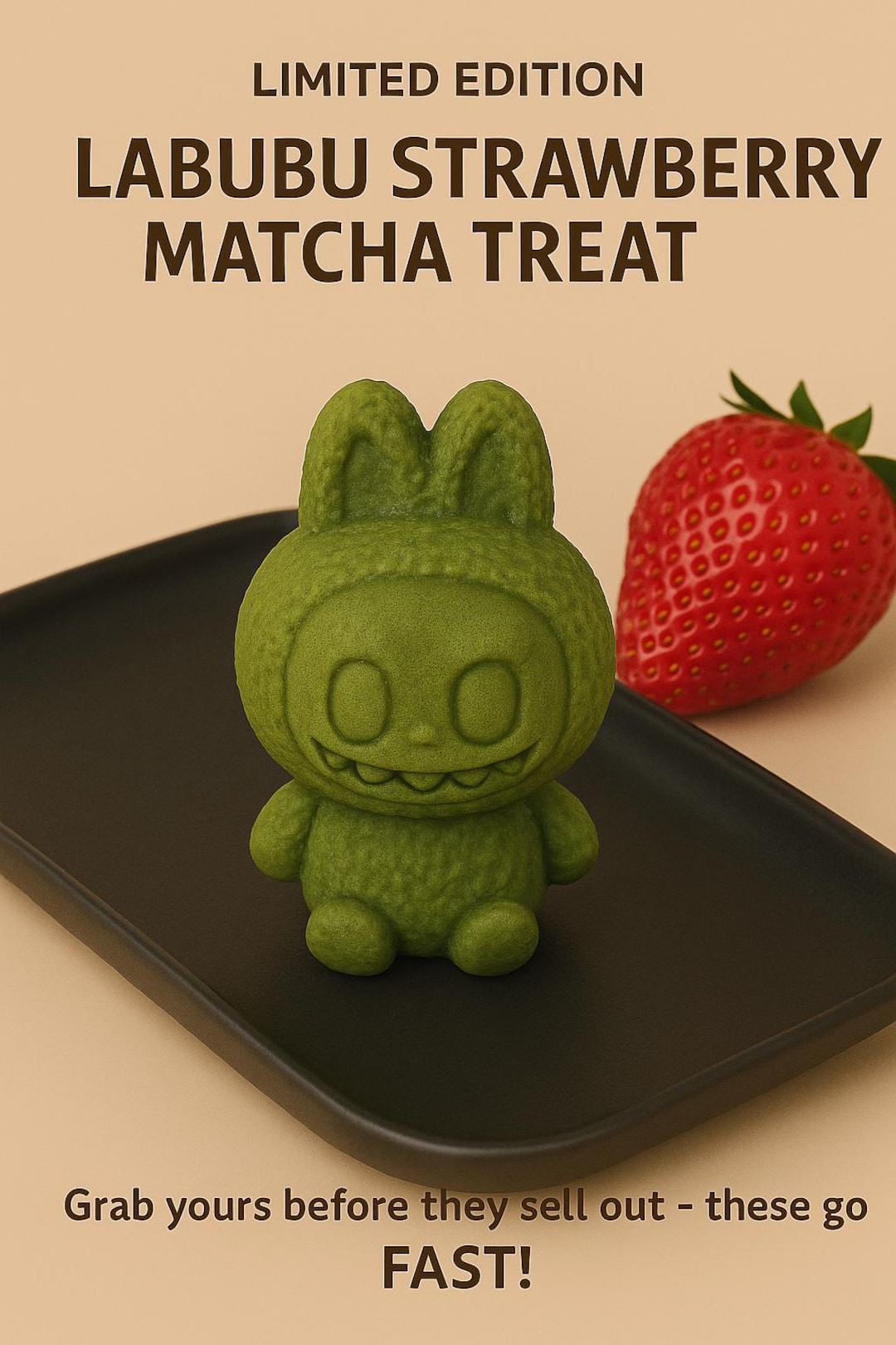 Strawberry Matcha Labubu - Etsy