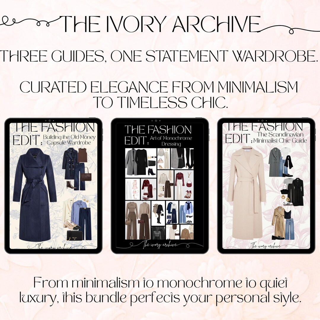Monochrome Capsule Wardrobe Icon Guide –scandi Old Money Fashion ...