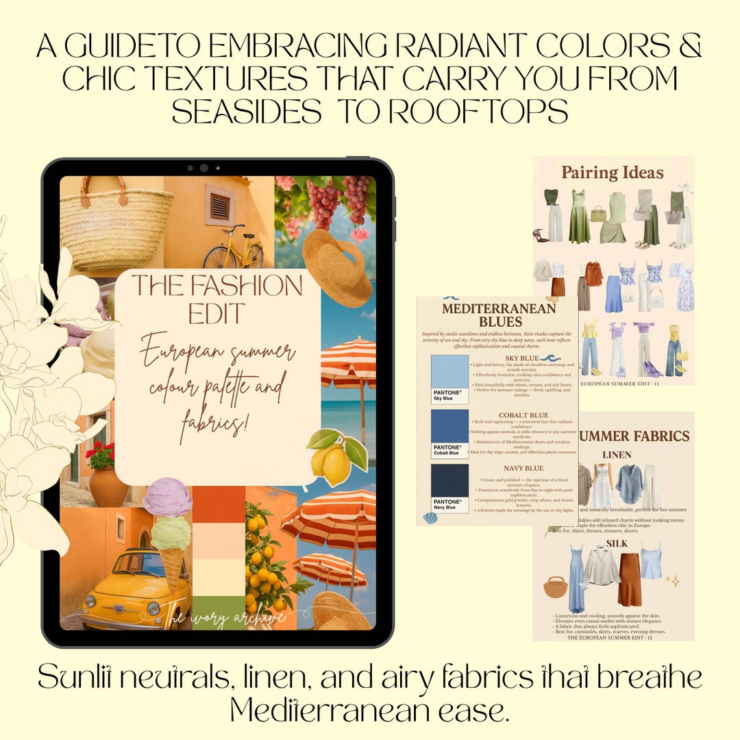 Summer Fabrics & Color Palette Guide | Gelato and Pastel Tones ...