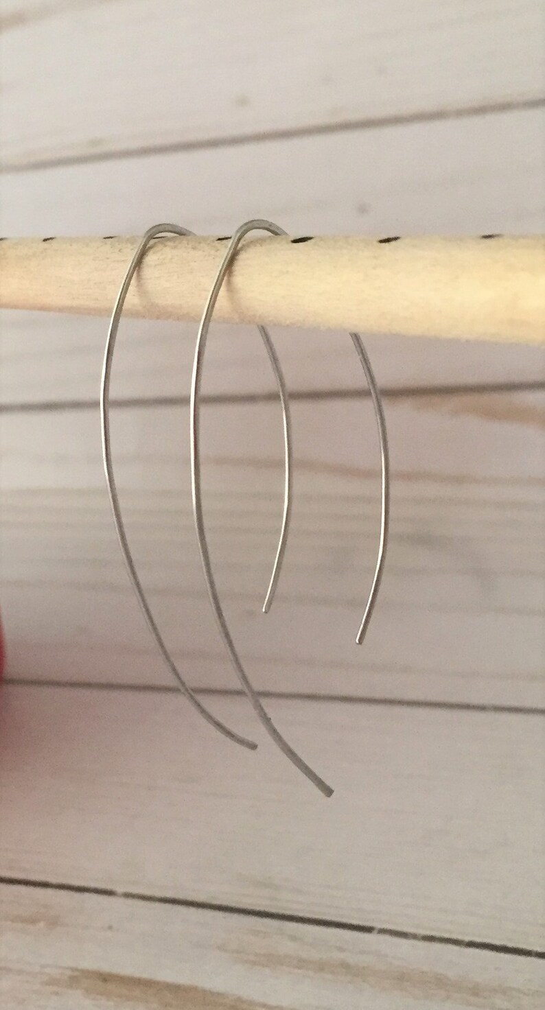 Silver Hammered Open Hoop Earrings Surgical Steel Hoops Wire | Etsy