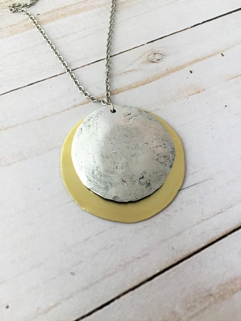 Solar Eclipse Necklace Sun and Moon Necklace Sun Necklace | Etsy