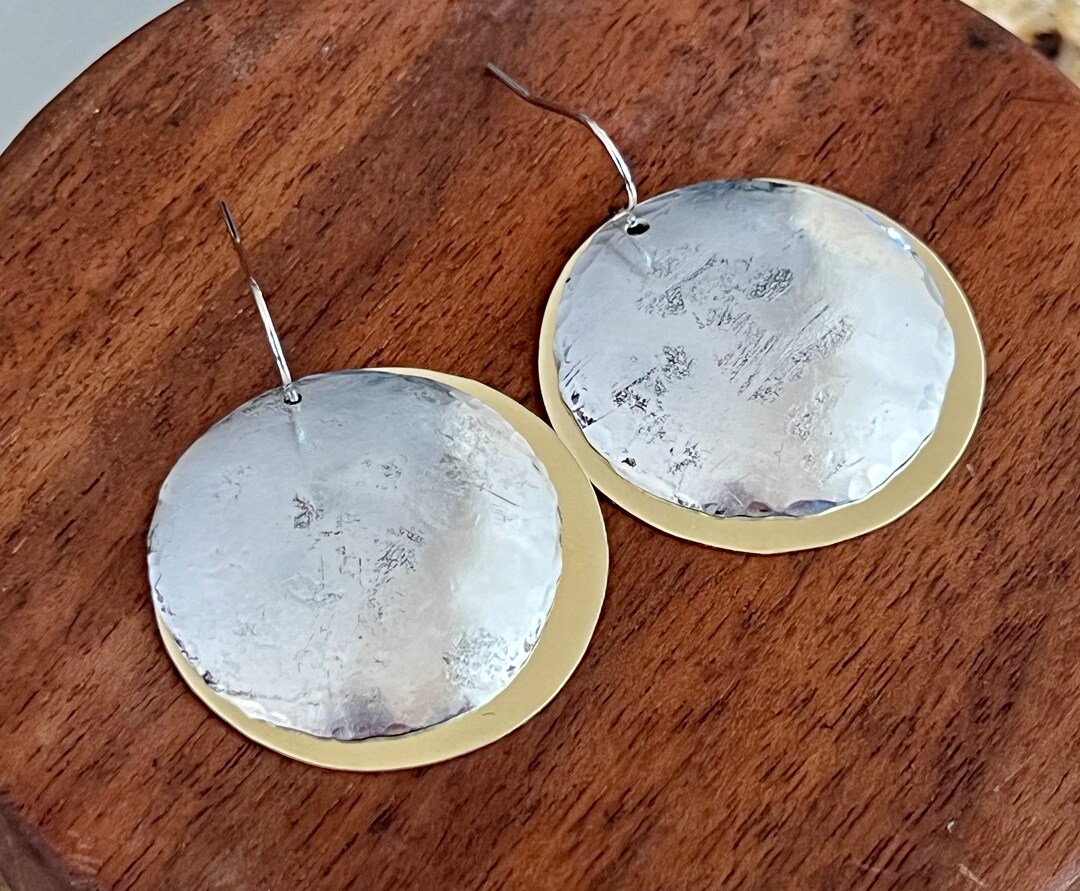 Solar Eclipse Earrings, Sun and Moon Earrings, Eclipse Jewelry, Celestial Earrings, Space ...