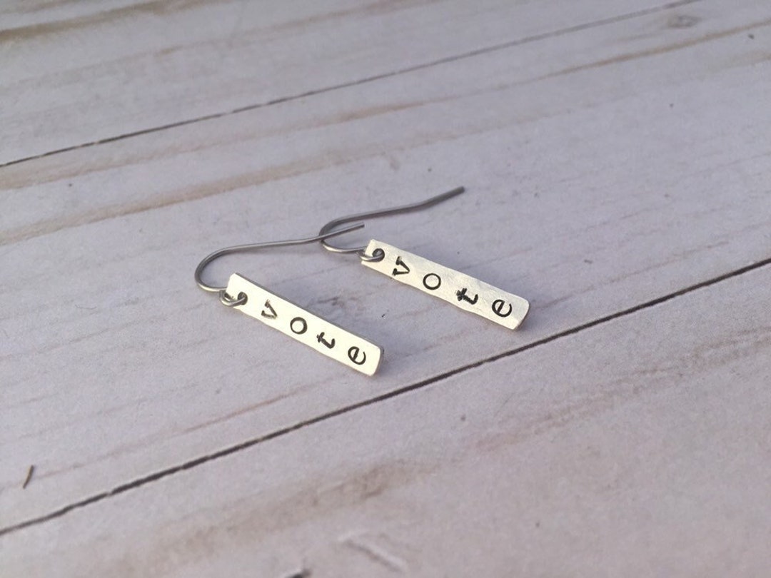 Silver Vote Earrings, Political Jewelry, 2024 Election, Patriotic ...