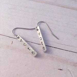 Silver Vote Earrings, Political Jewelry, 2024 Election, Patriotic ...