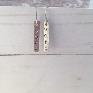 Silver Vote Earrings, Political Jewelry, 2024 Election, Patriotic ...