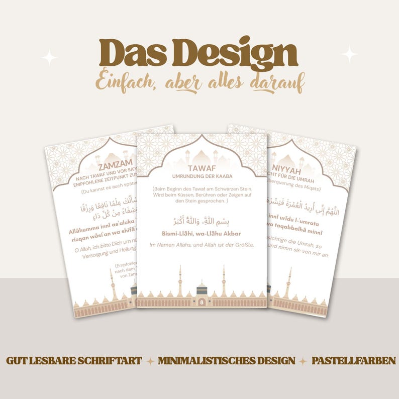 Umrah Dua Flashcards in German – Islamic Travel Guide Mecca - Etsy