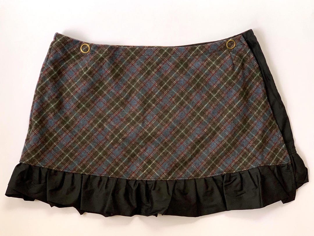 Goa-rock, Cacheur - Short Wrap-around Plaid Skirt With Trousers, Size S ...