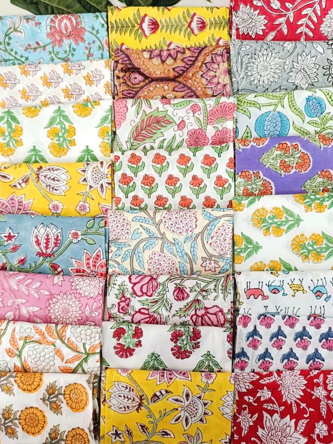100 Pack of Assorted Cloth Napkins Set Hand Block Printed Wedding ...