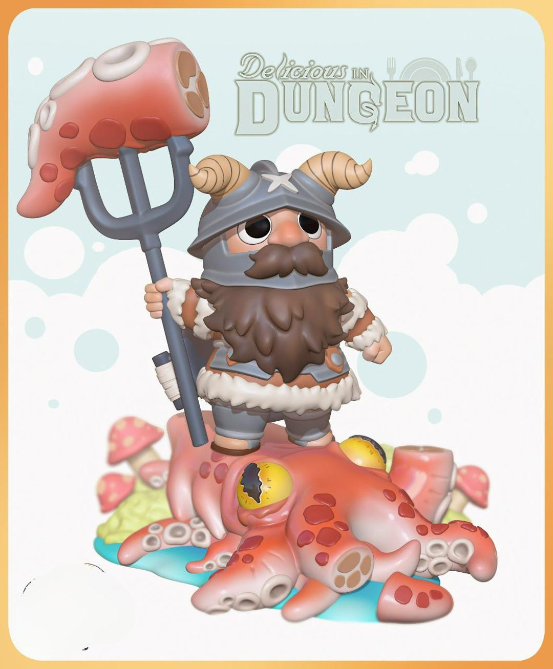Senshi Chibi STL | Dungeon Meshi Fan Art | Cute Dwarf Chef Figure | 3D ...