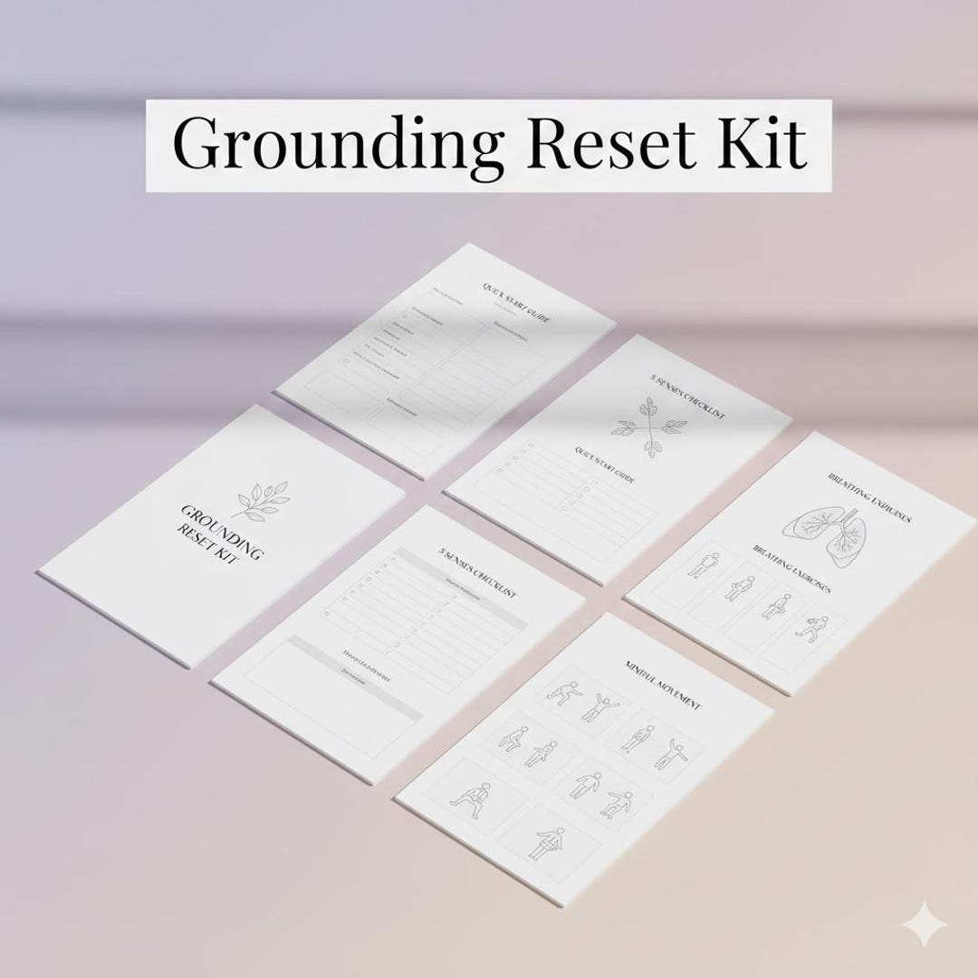 Anxiety Relief Kit | Grounding Worksheets, Mental Health Tool (digital ...