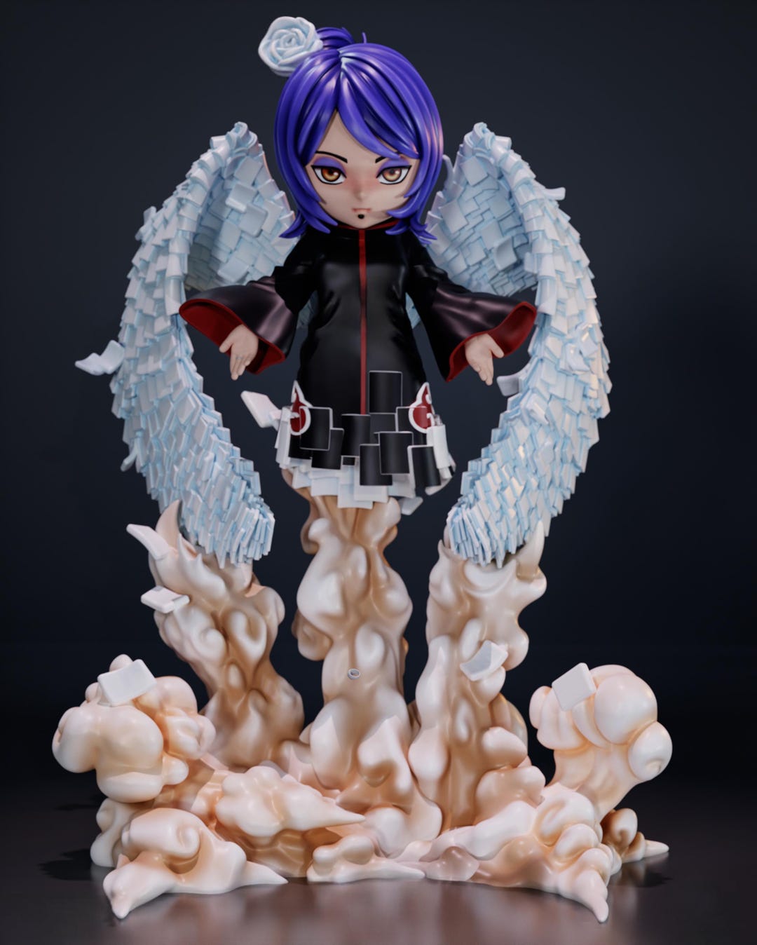 Paper Wing Storm Oracle Statue | Elegant Origami Blade Ninja | Anime ...