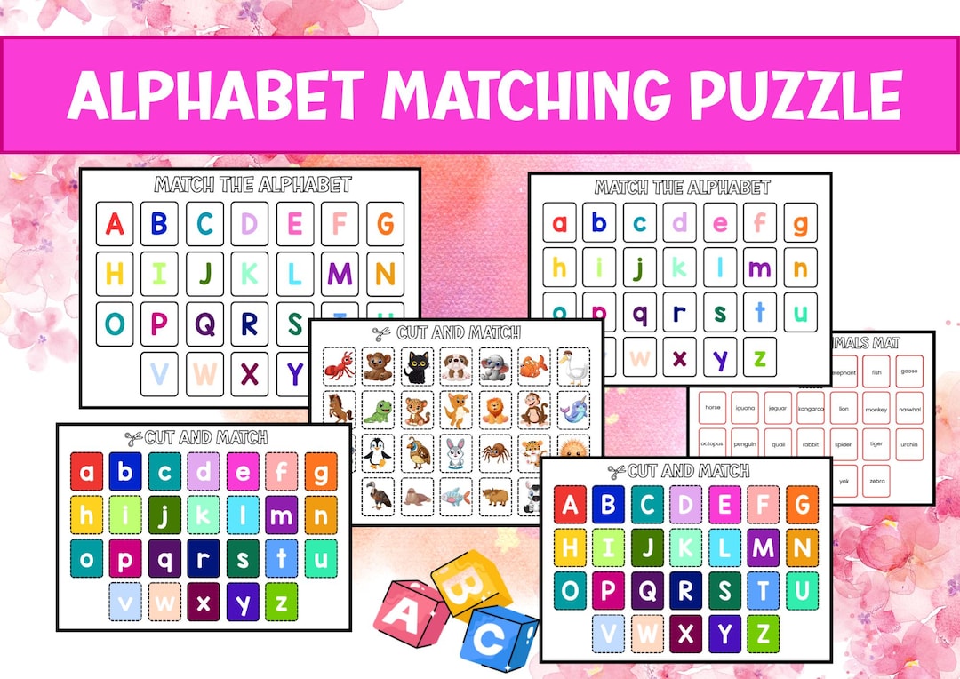 Alphabet Matching Puzzle - Etsy