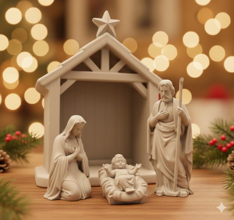 Nativity Scene Stl – 3D Printable STL - Mary,joseph,jesus - Etsy Canada