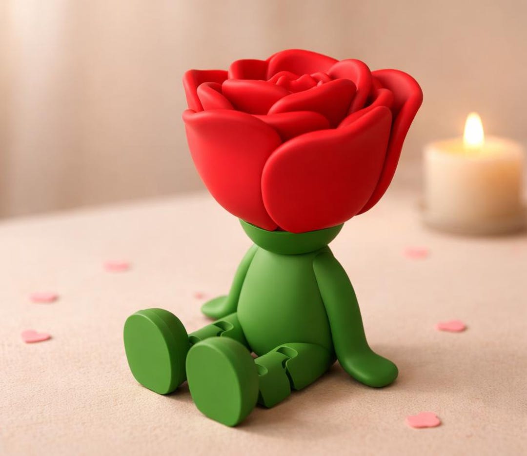 Rose Flexi _ Flower Articulated STL File-3d Print - Etsy