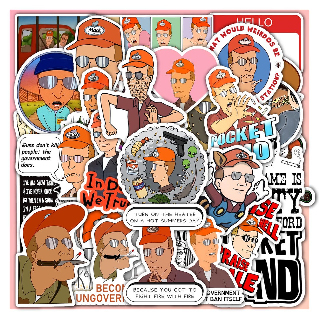Dale Sticker Sheet Gribble -king of Vinyl the Hill Decals 40 Piece - Etsy