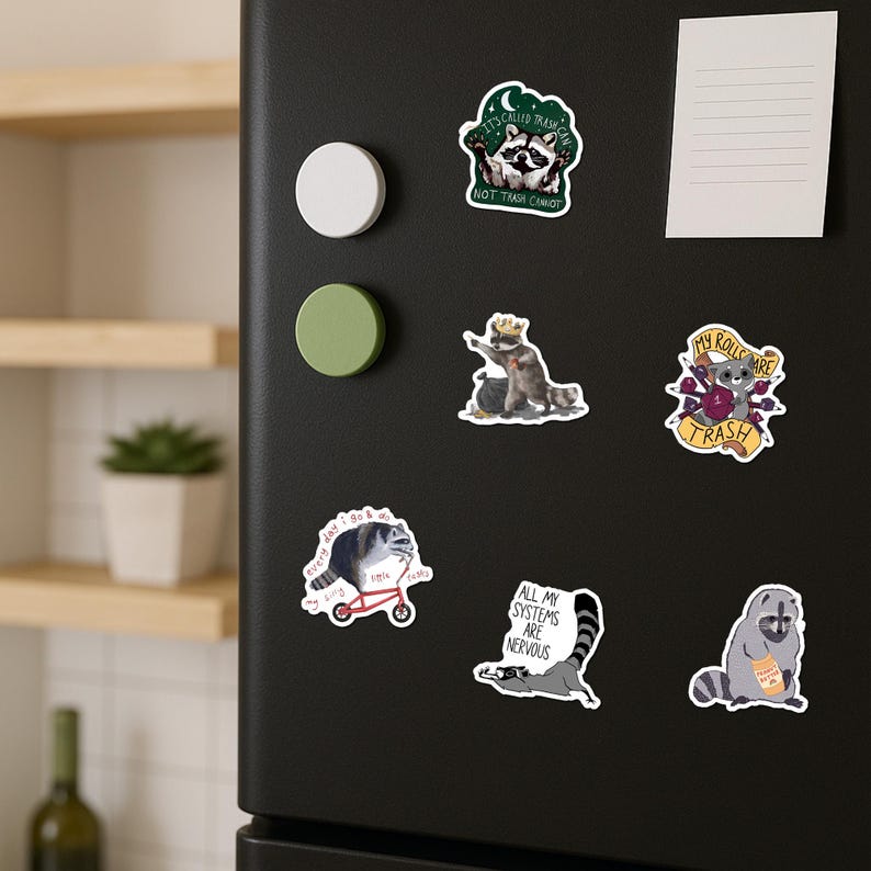 Clearance Sticker Sheet Raccoon -vinyl Decal 40 Pieces - Etsy