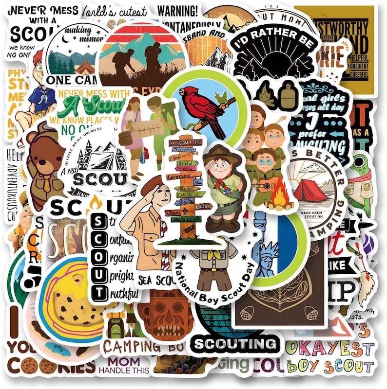 64pcs Boy Scouts Sticker- Vinyl Decals for Water Bottle ,laptop - Etsy