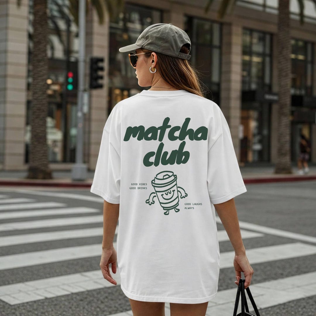 Matcha Shirt, Club T-shirt, Tee, Green Tea, Matcha Gift, Graphic ...