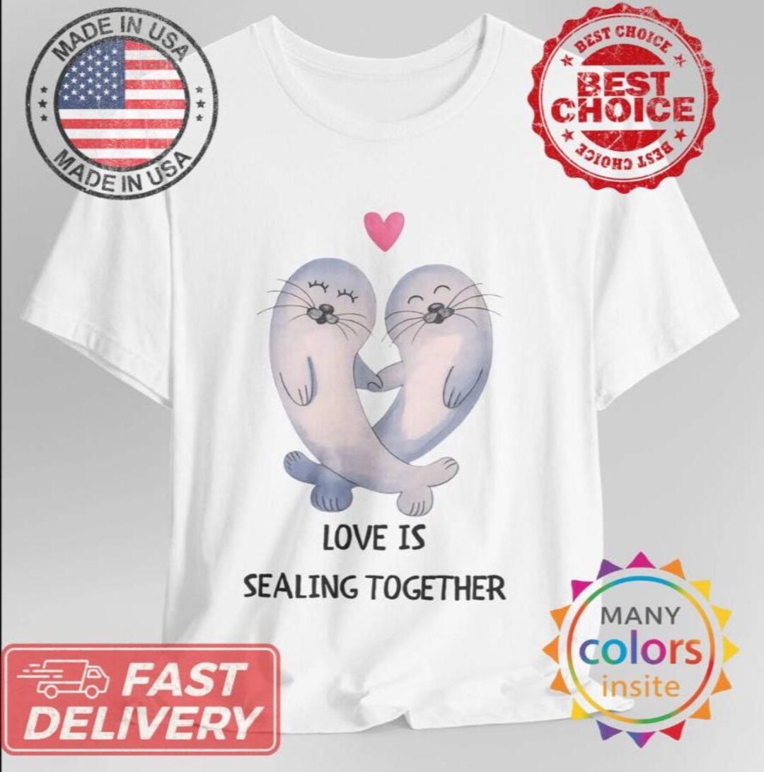 Seal Couple T-shirt, Funny Valentines Day Gift, Unisex Tee - Etsy