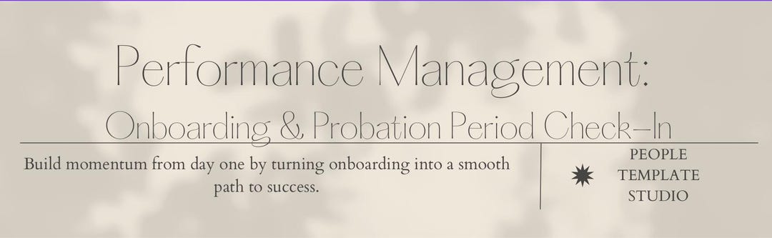 Onboarding & Probation Period Check-in - Etsy