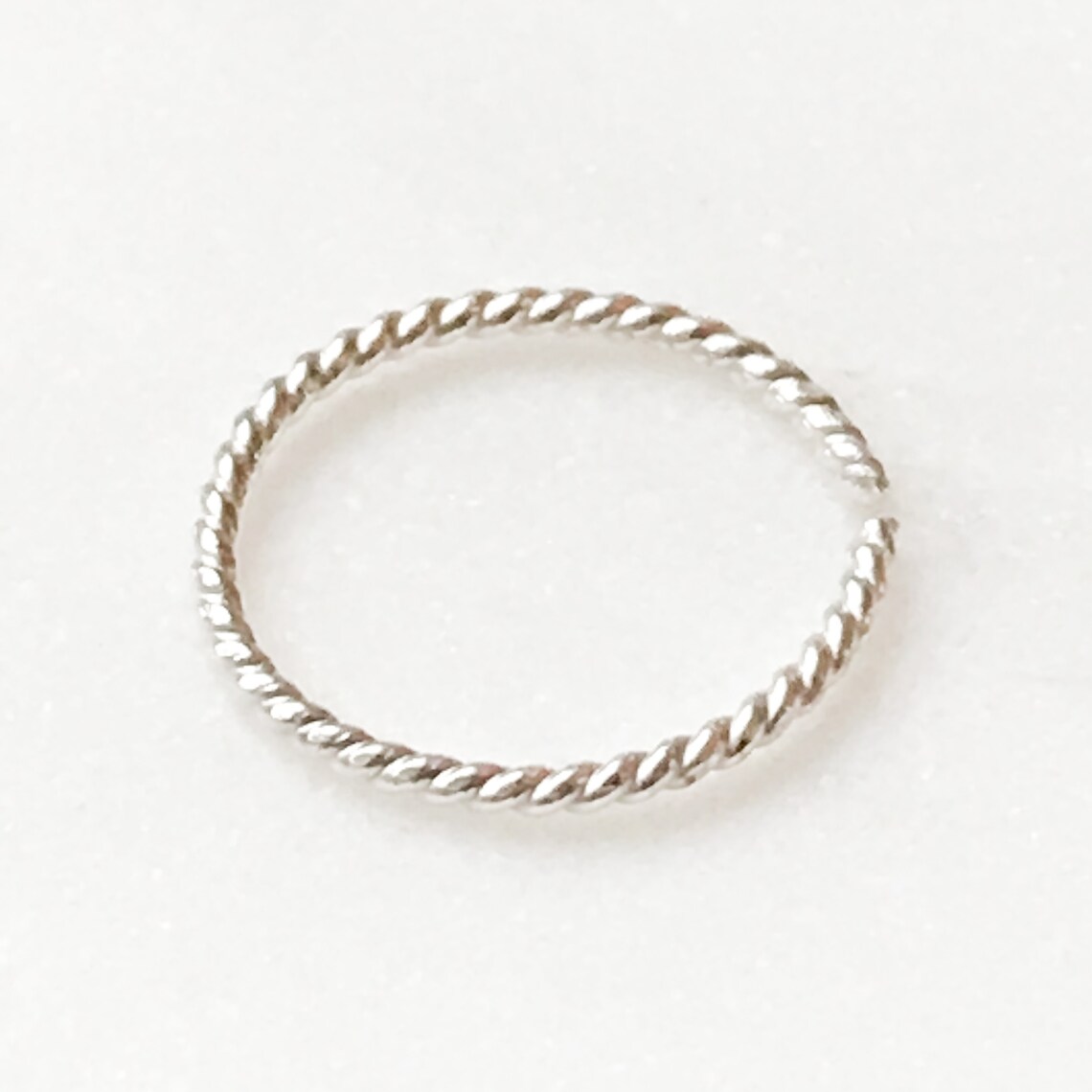Tiny Fitted Nose Hoop Twist Rope Wire Nose Ring Silver Nose - Etsy