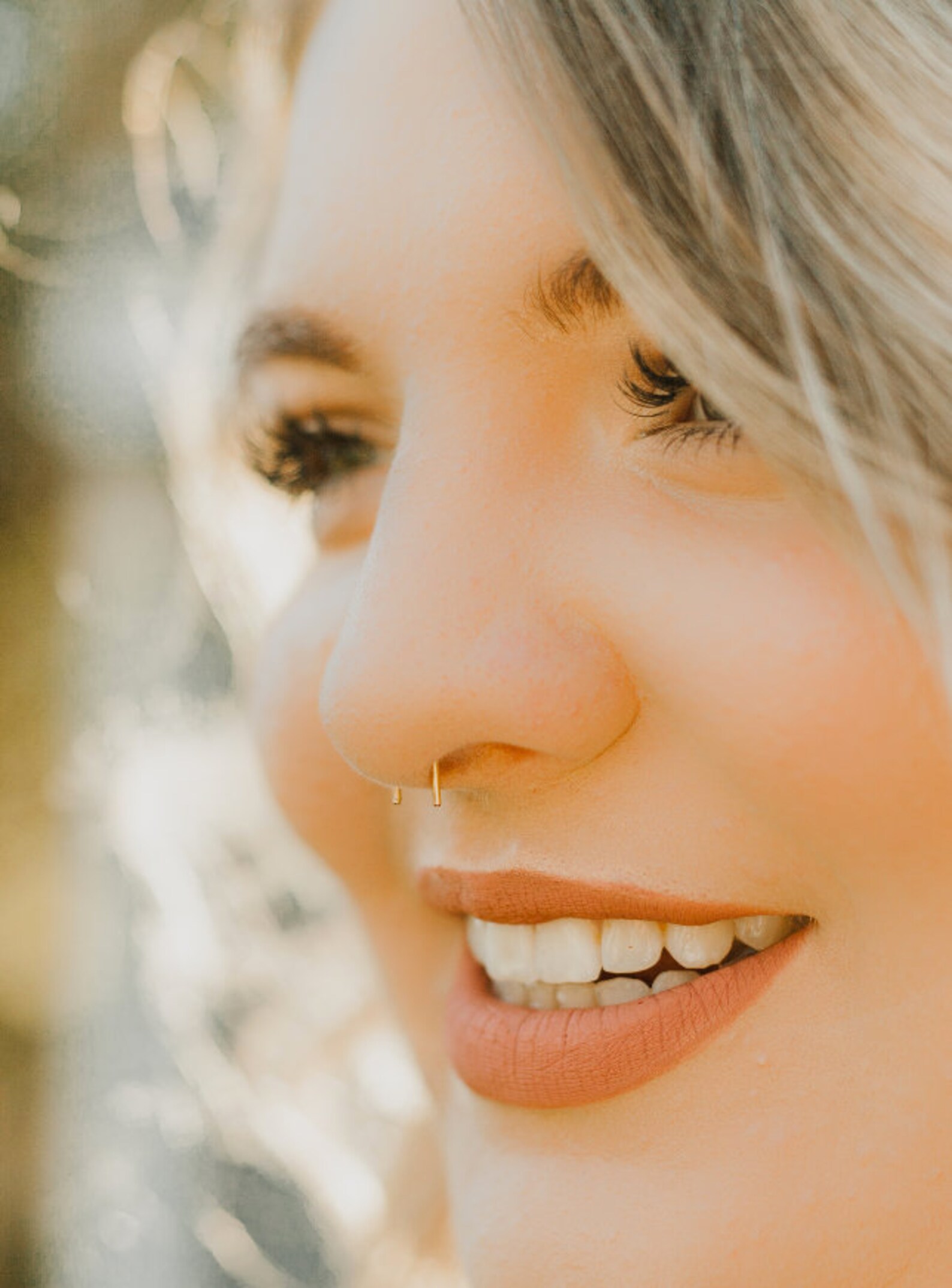 Small Septum Retainer Piercing 16g Septum Silver Piercing | Etsy