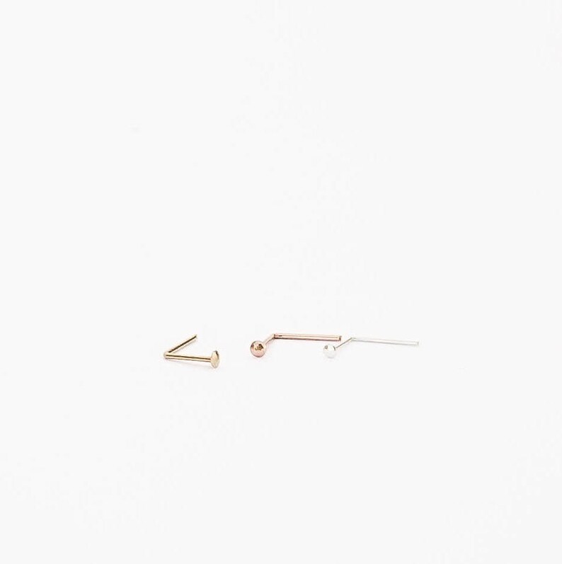 Tiny Nose Piercing Stud Dainty Nose Piercing Ring Dot Stud - Etsy