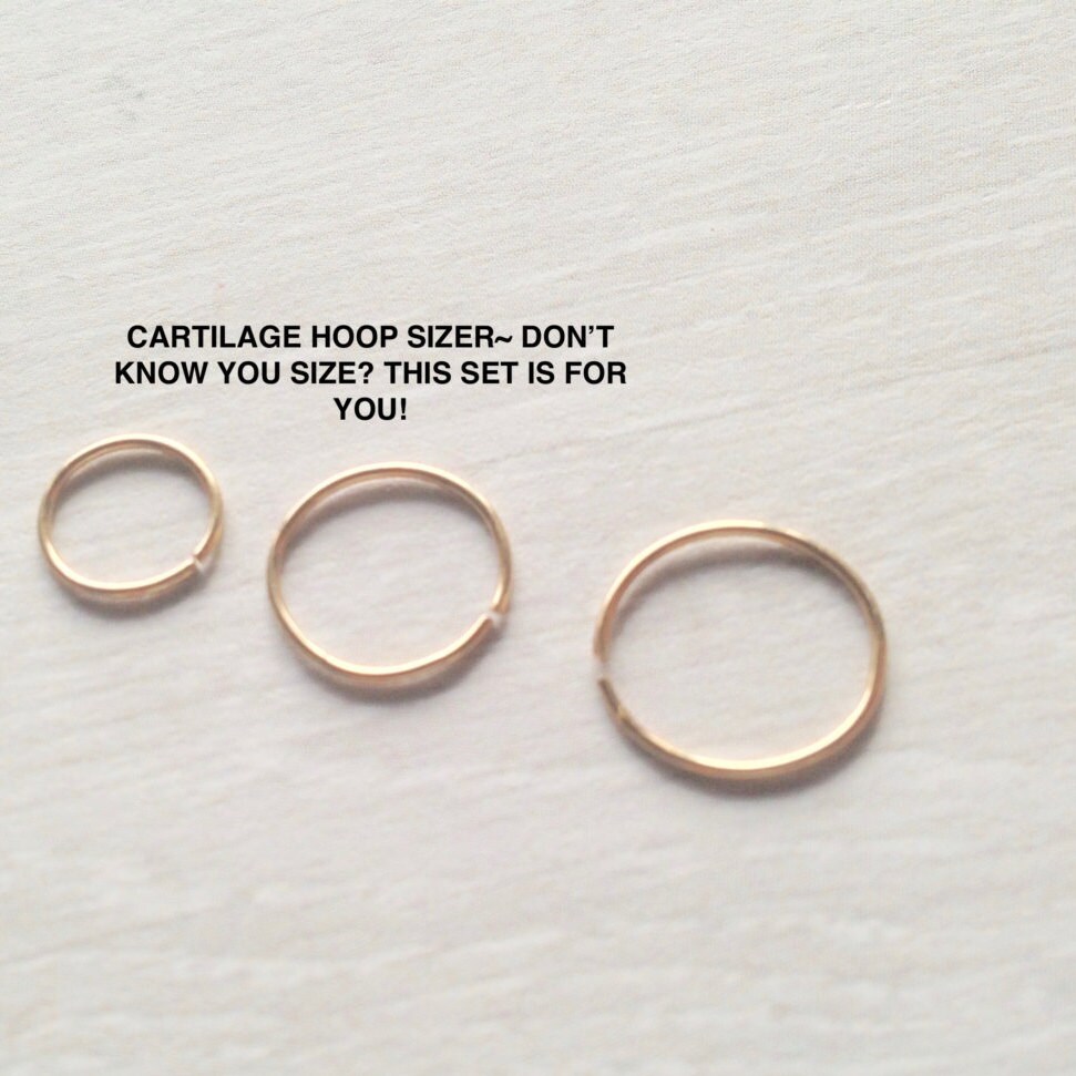 Sample Sizes Cartilage Hoop Earring Sizers Hoop Sample Sizer - Etsy