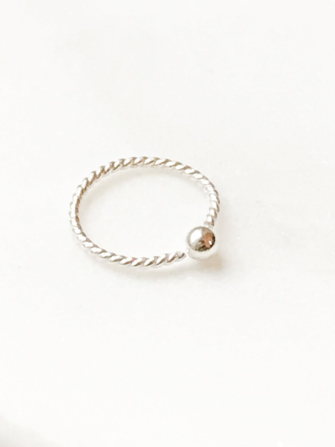 Silver Nose Ring Nose Hoop With Stopper Super Thin Nose | Etsy