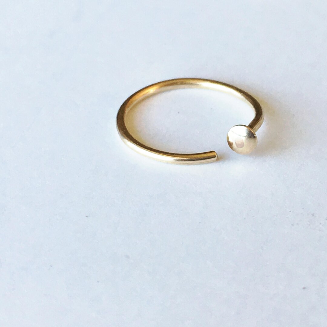 Nose Ring Hoop Adjustable C, 22g Gold Open Nose Hoop, Stud Jewelry ...