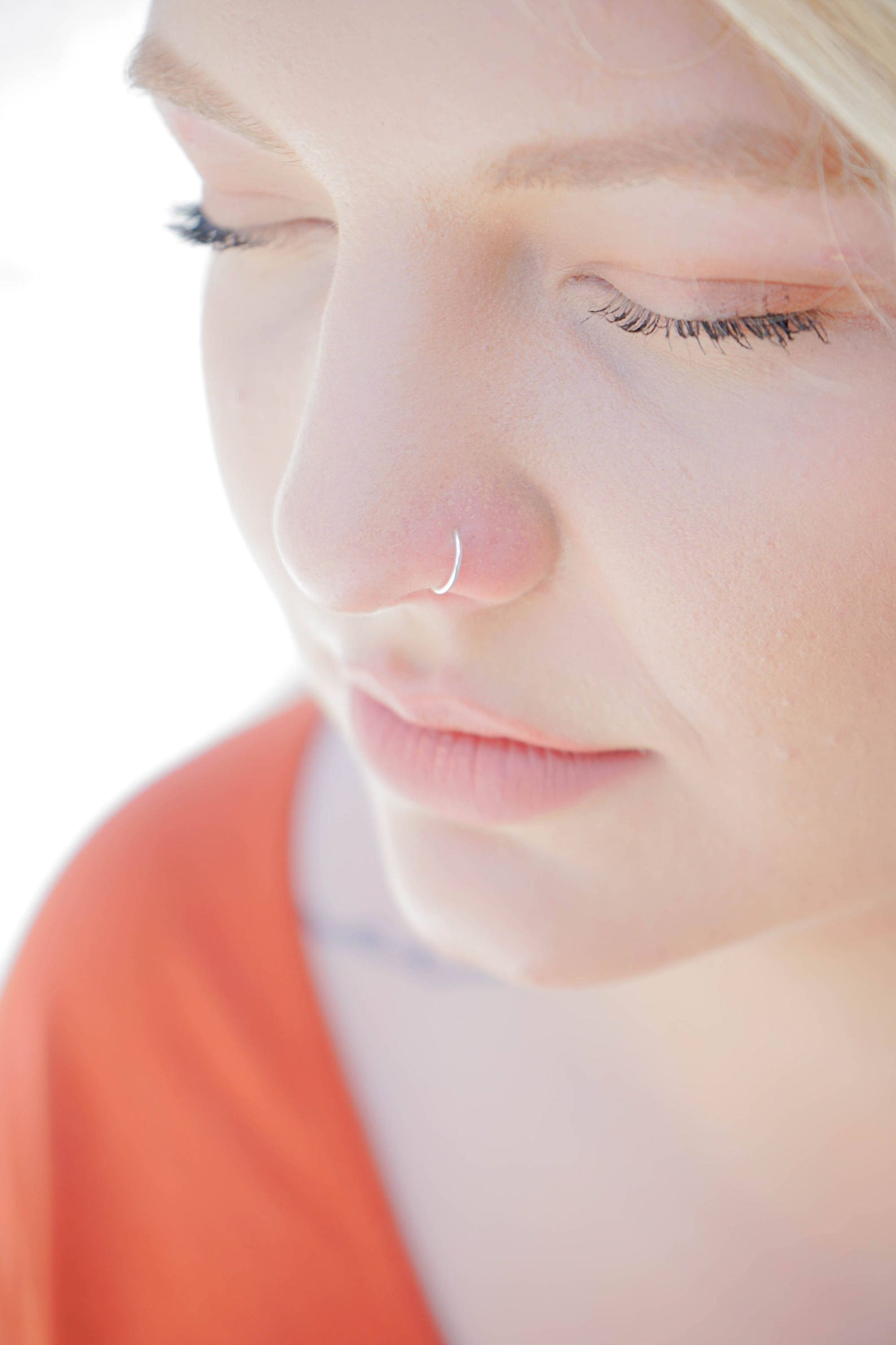 Set of 3 Nose Ring Hoops Sterling Silver Rose Gold and | Etsy