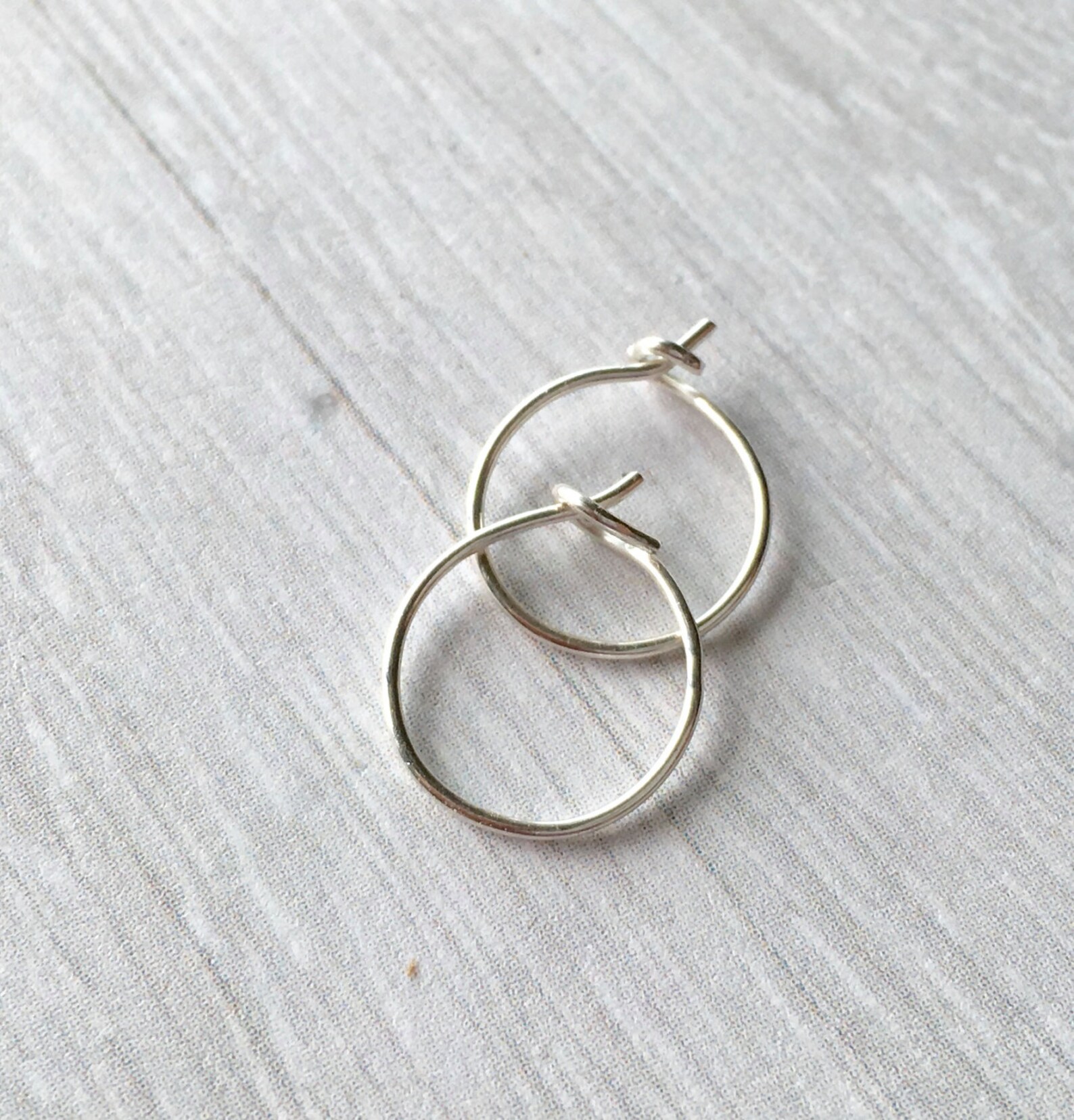 Helix Hex Piercing Ring Hoops Small Silver Cartilage Hoop - Etsy
