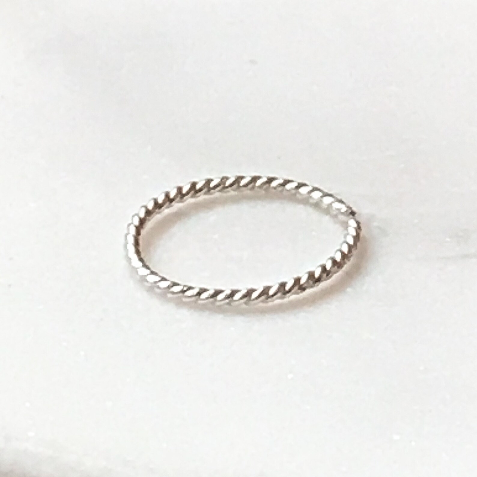 Tiny Fitted Nose Hoop Twist Rope Wire Nose Ring Silver Nose - Etsy
