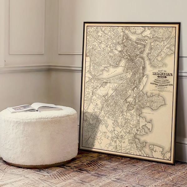 Boston Map Poster - Etsy