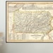Pennsylvania Map, the Keystone State Wall Map Decor, Restored Map ...