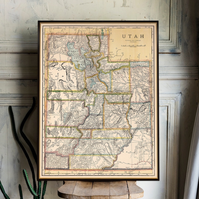 Utah Map - Etsy