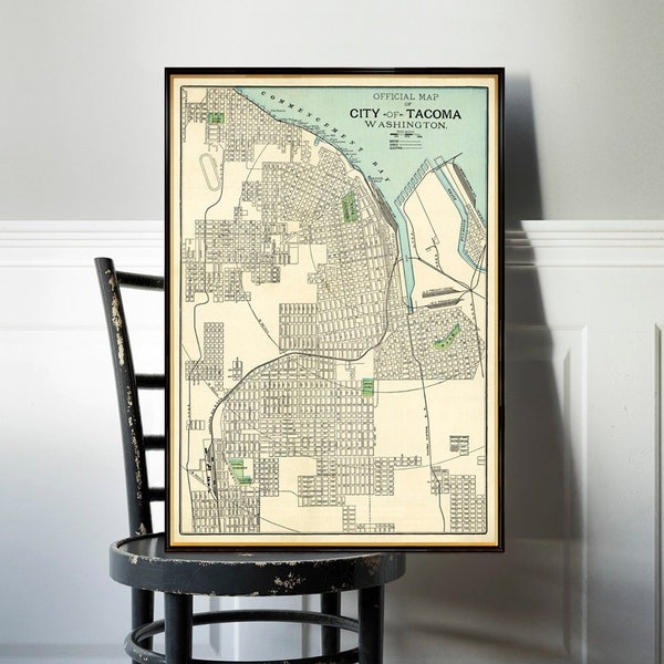 Tacoma Map - Etsy
