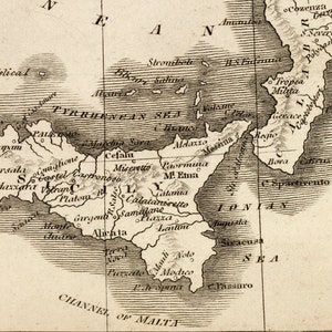 Antique Map of Italy | 1830 Vintage Cartography | Historical Wall Art ...
