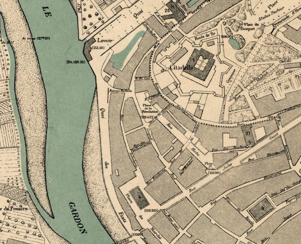 Alès Map Plan De La Ville D'alais Old Map Print - Etsy Singapore