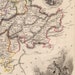 Old Map of Switzerland, Swiss Confederation Historical Map From 1851 ...