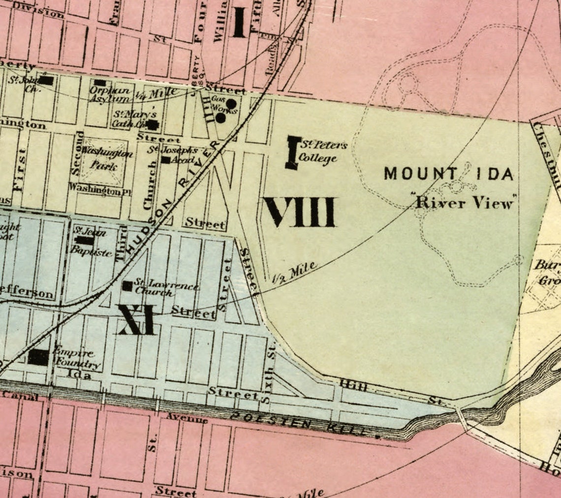 Old Map of Troy Large Wall Map of Troy Fine Print on Paper | Etsy