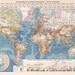 Old Map of the World Vintage Map Reproduction Map Published in 1900 by ...