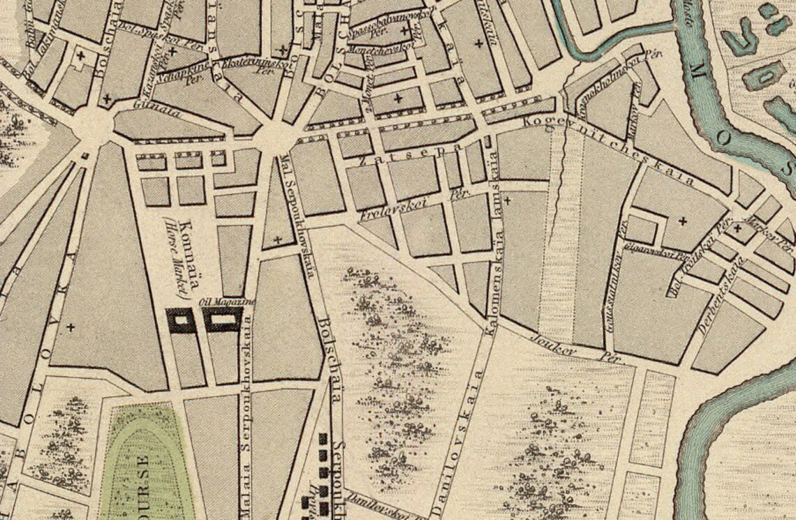 Moscow Map Old Map of Moscow Print Vintage Map | Etsy