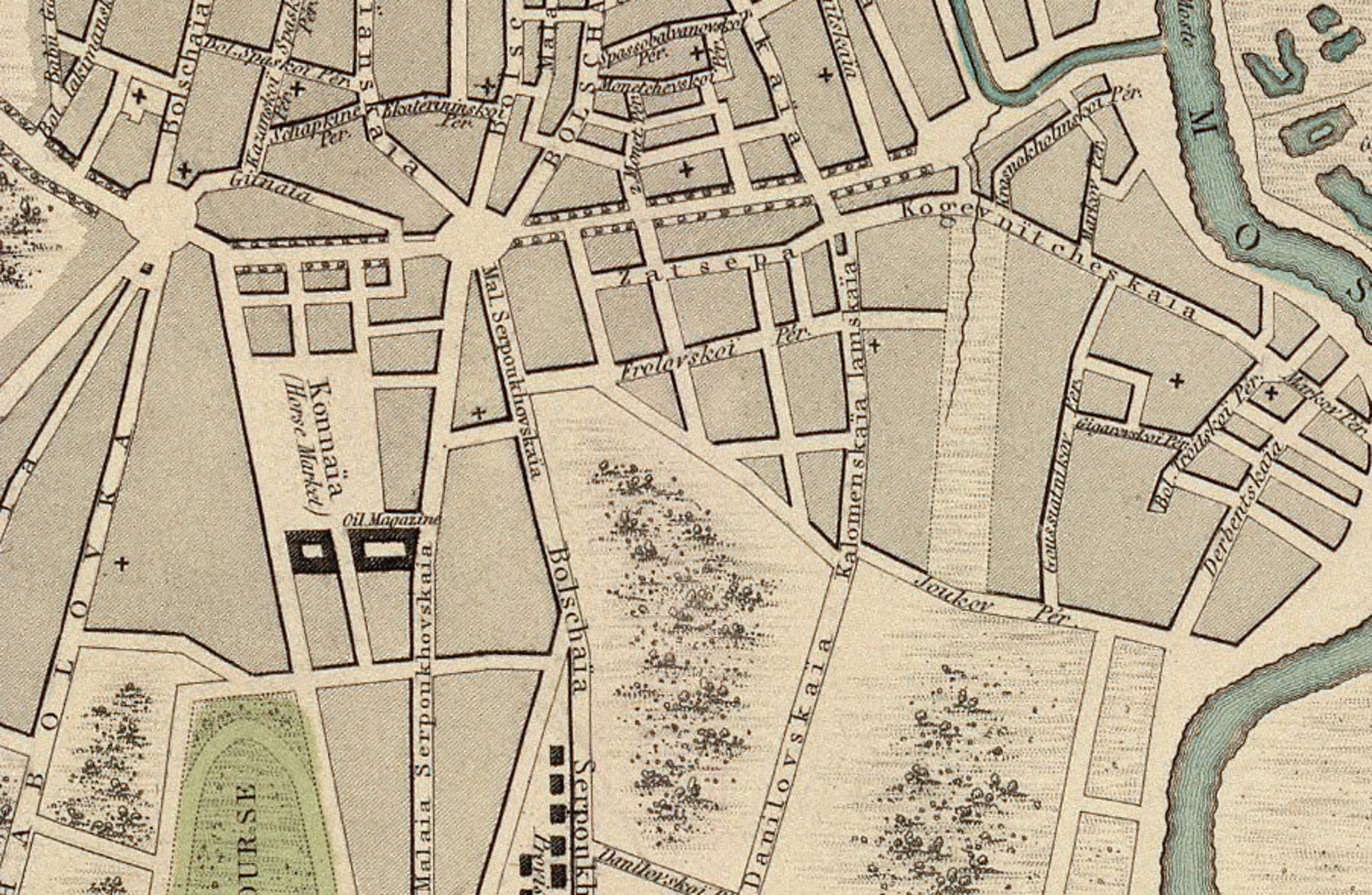 Moscow Map Old Map of Moscow Print Vintage Map | Etsy