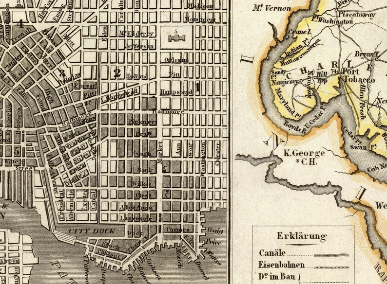 Maryland Old Map Delaware Map Historical Map Restored - Etsy